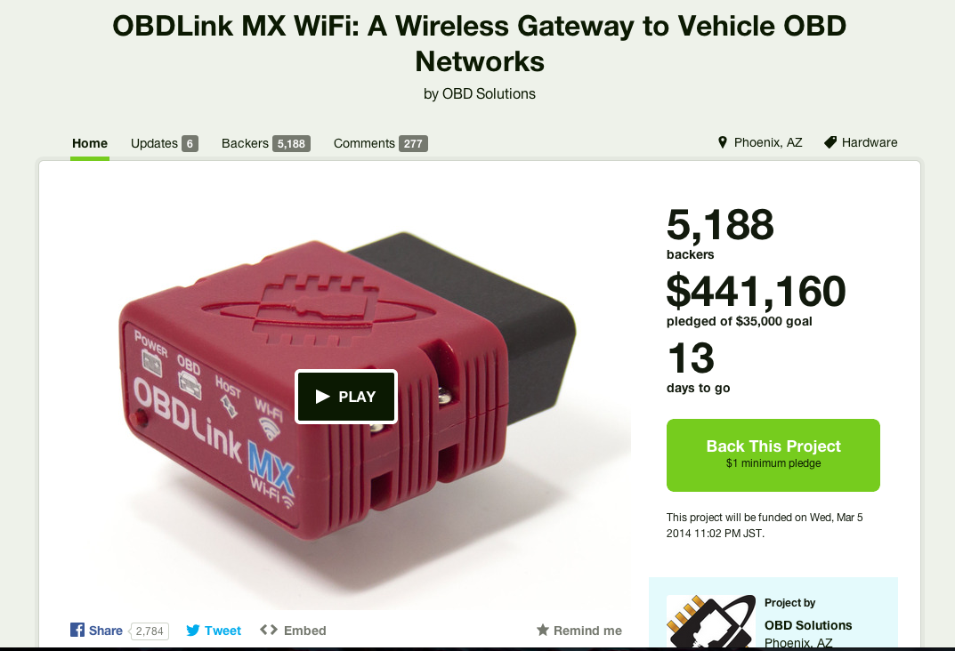 Kickstarterで大人気。自動車をスマホで動かせるようになる機器「OBDLink MX WiFi」 – Social Design News